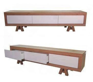 סט מזנון ושולחן אפוקסי בשילוב אלון מבוקע דגם - N133